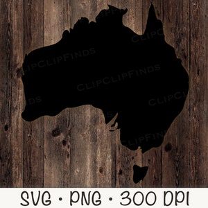 Australia Map Silhouette SVG, Australia Country Map PNG, Digital ...