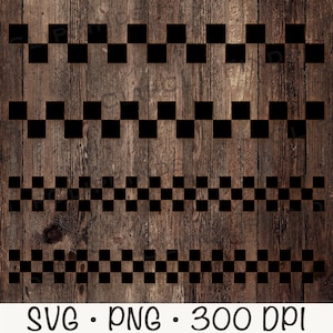 Checkerboard Pattern Borders SVG, PNG, Transparent Background, Frame ...