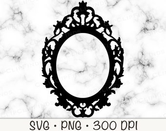 Oval Mirror Frame Svg - Etsy