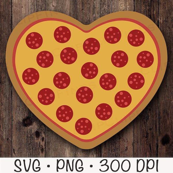 Heart Pizza Clip Art - Etsy