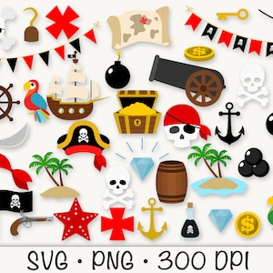 Pirate Clip Art, Pirate SVG, Pirate PNG, Cute Pirate Clip Art, Instant ...