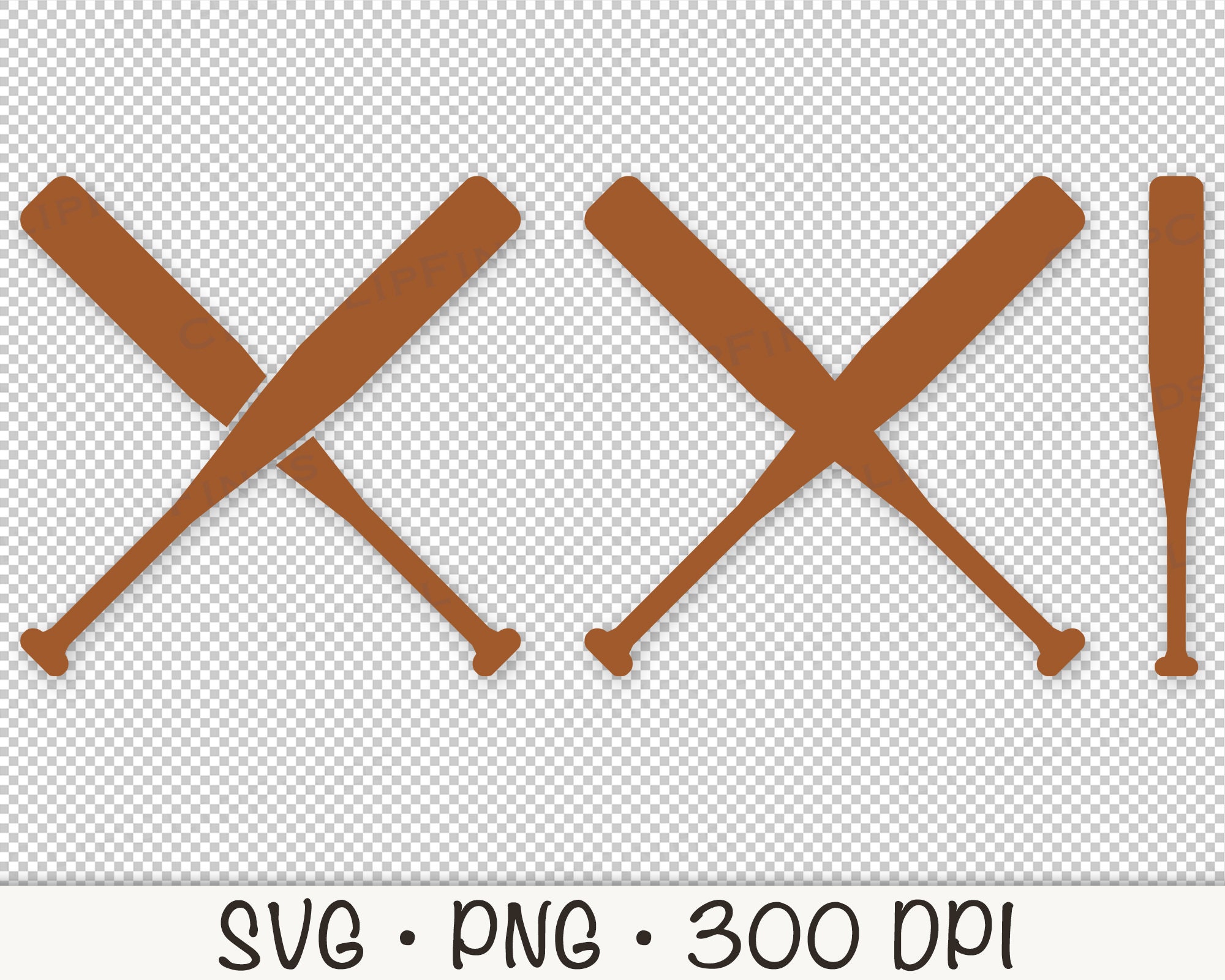 Crossed Baseball Bat Vector