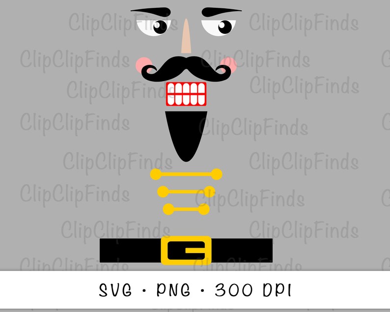 Nutcracker Face SVG Vector Cut File and PNG Transparent - Etsy UK
