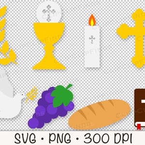 First Communion Bundle, SVG PNG, Instant Digital Download - Etsy