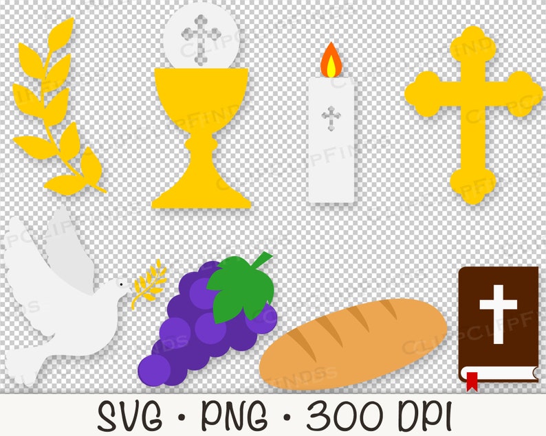 First Communion Bundle SVG PNG Instant Digital Download - Etsy