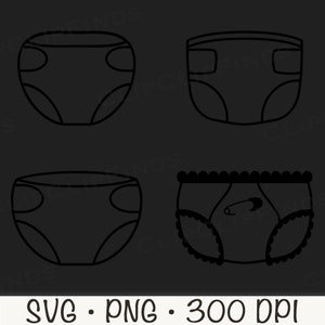 Diaper Outline SVG, Diaper PNG, Diaper Clipart, Baby Diaper Graphics ...