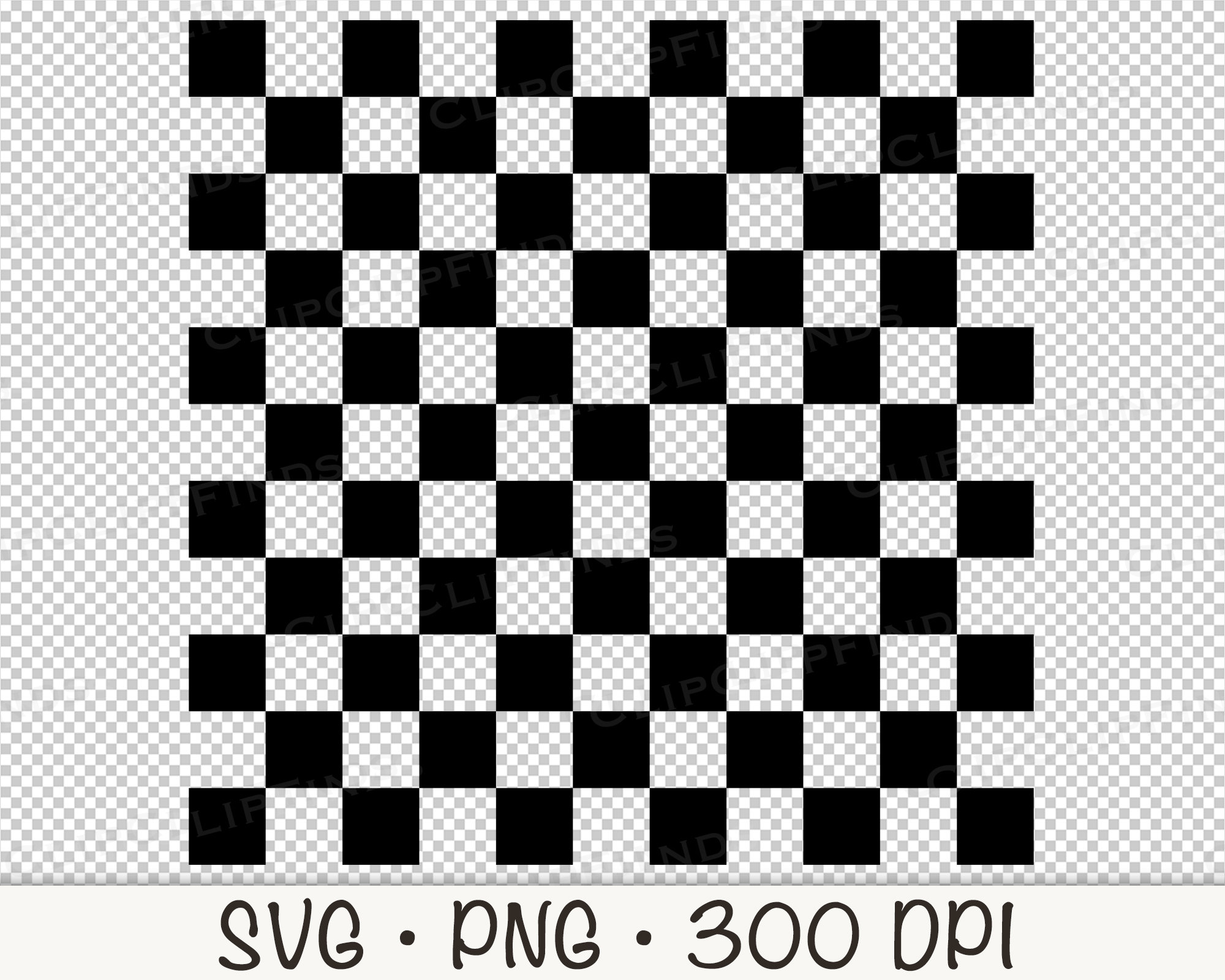 Checkerboard Pattern SVG, PNG, Transparent Background, Instant Digital ...