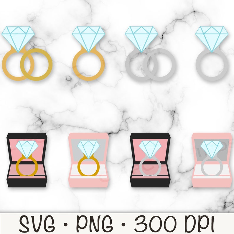 Wedding Ring SVG, Diamond Ring SVG, Wedding Band PNG, Wedding Ring ...