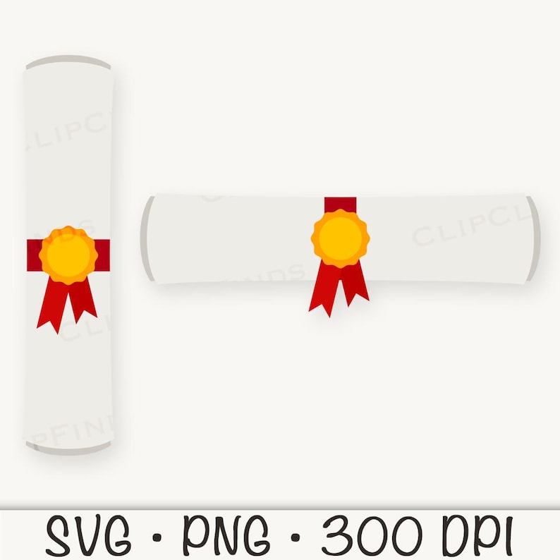 Graduation Certificate SVG, Graduation Diploma PNG, Graduation Clipart ...