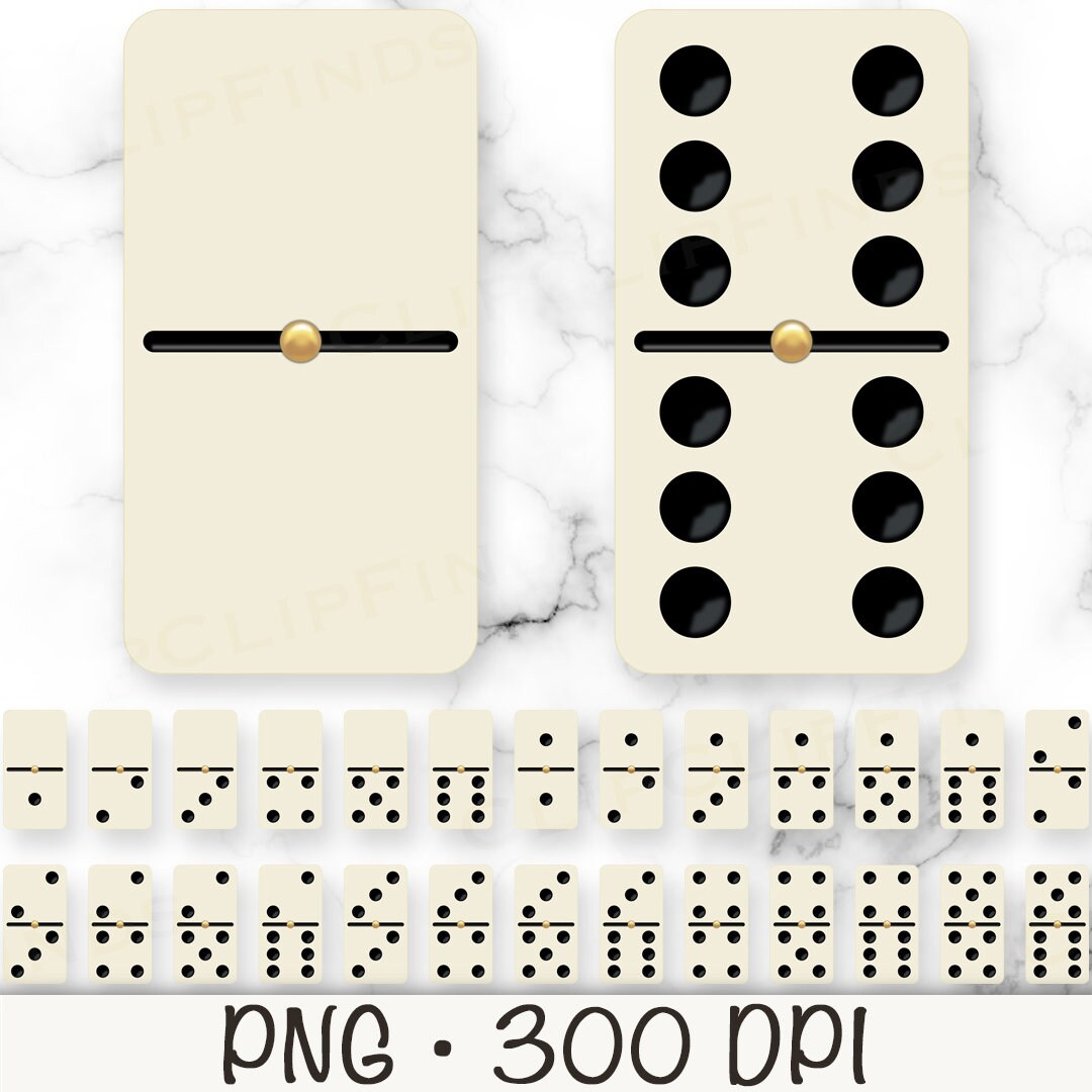 Dominoes Clipart, Dominoes PNG, Dominoes Graphics, Instant Digital Download - Etsy