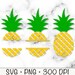 Pineapple SVG Pineapple Split Monogram Frame SVG PNG - Etsy