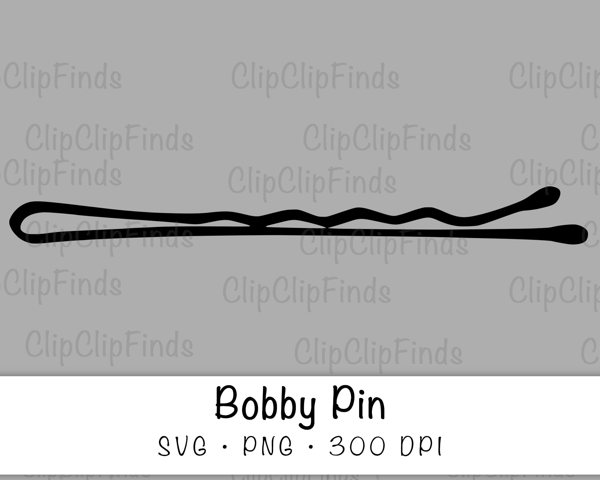 Hair Bobby Pin SVG Vector Cut File y PNG Transparent | Etsy