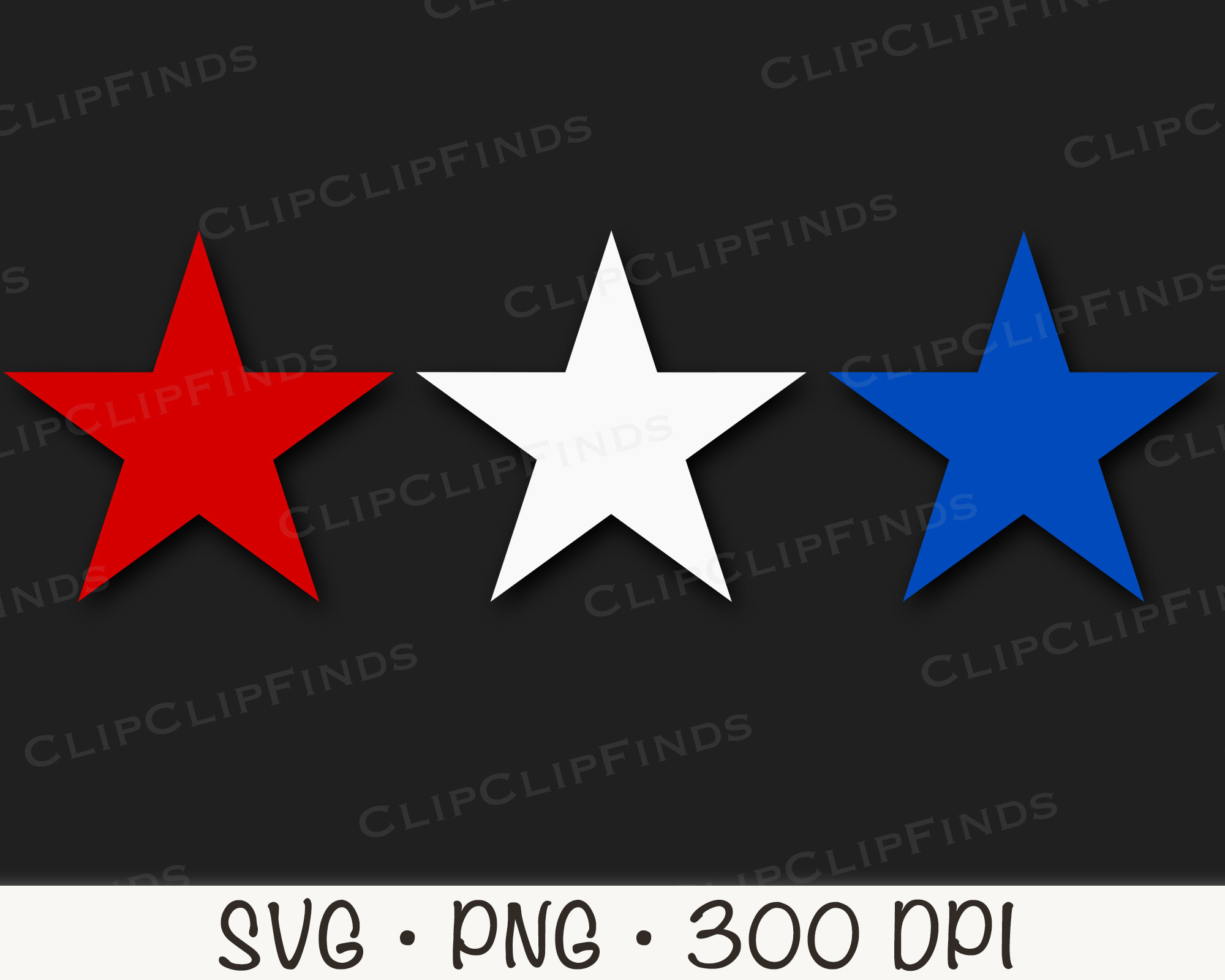 Fondo De Estrella Roja, Blanca Y Azul Icono De Estrella En Tres