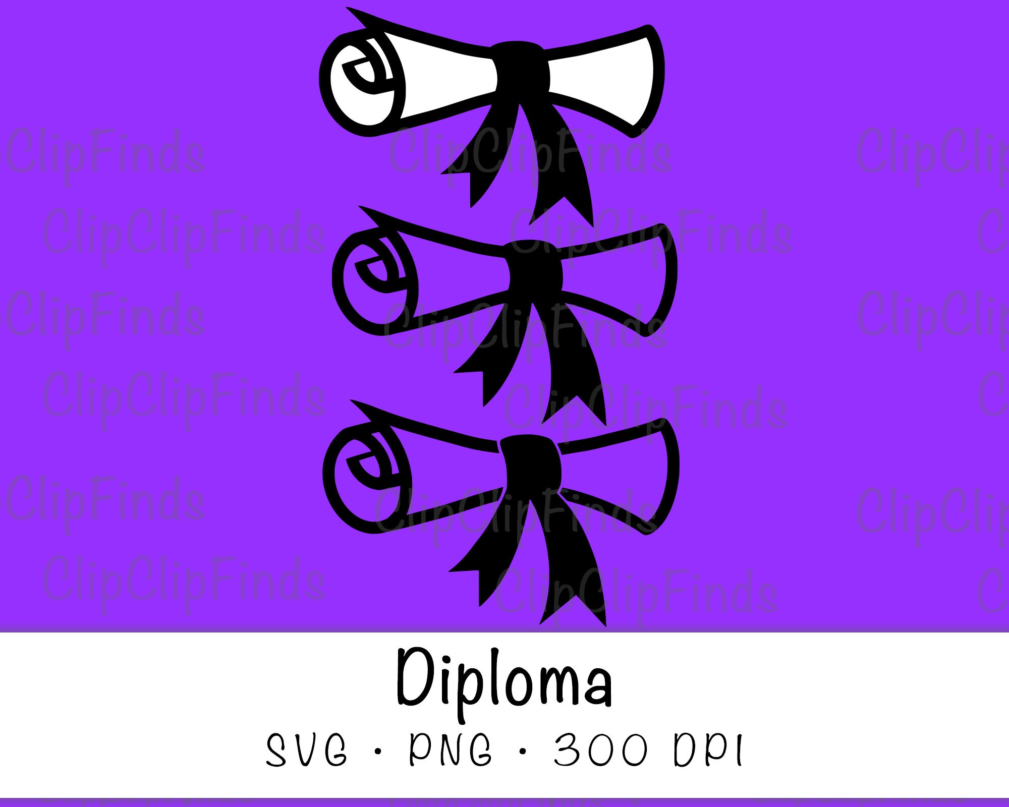 Graduation Certificate Diploma SVG Vector Cut File and PNG - Etsy