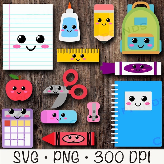 Cartoon School Supplies Drawing