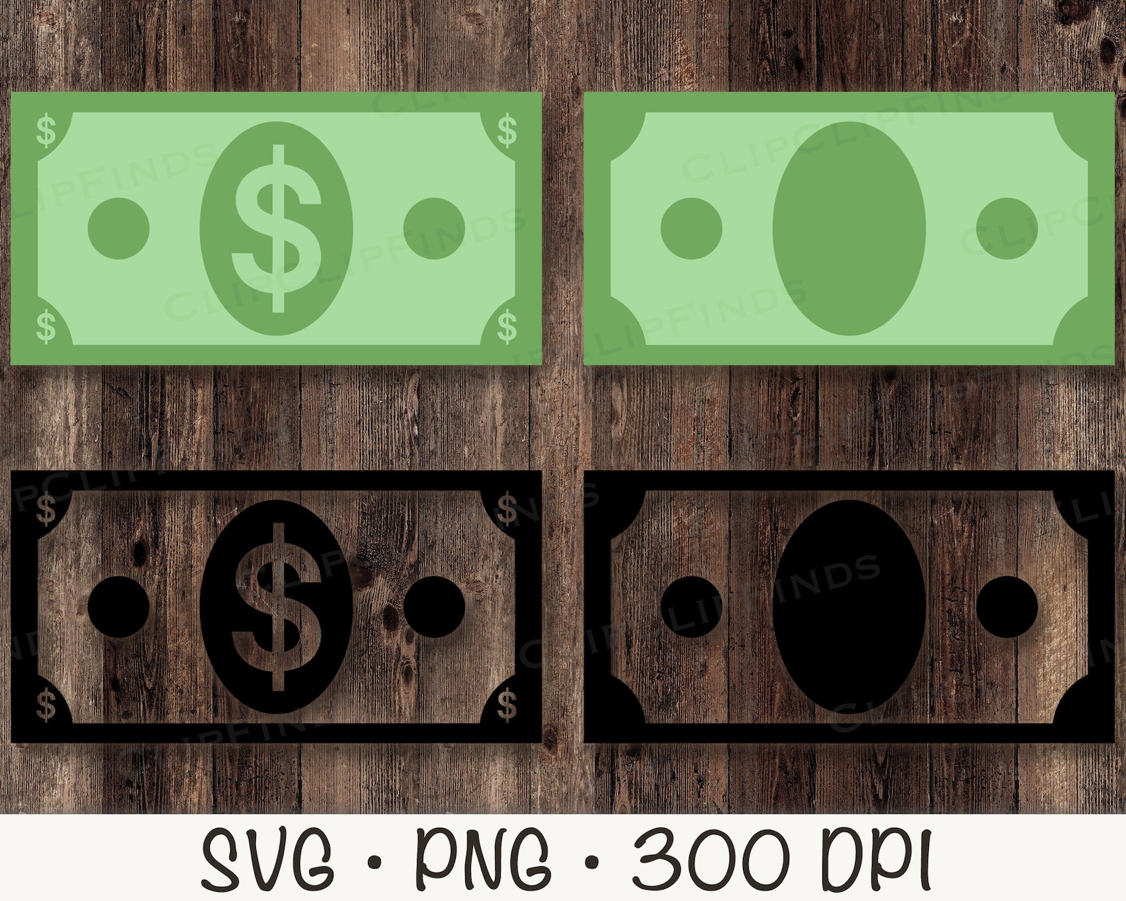 Money, Bill, Cash, Money Outline, Dinero, SVG Vector Cut File and PNG ...