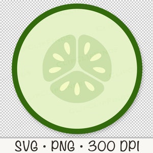 Cucumber Slice SVG, Cucumber PNG, Cucumber Clipart, Instant Digital ...