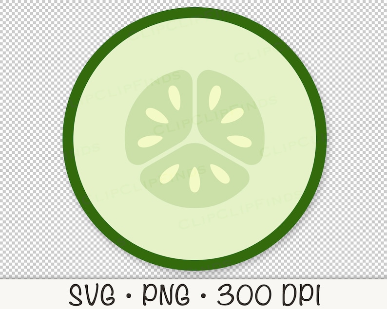 Cucumber Slice SVG Cucumber PNG Cucumber Clipart Instant - Etsy