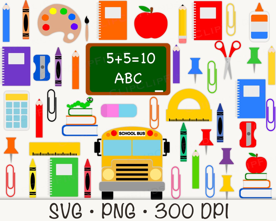 School SVG Clipart Bundle: Teacher, Student Graphics (digital Download ...