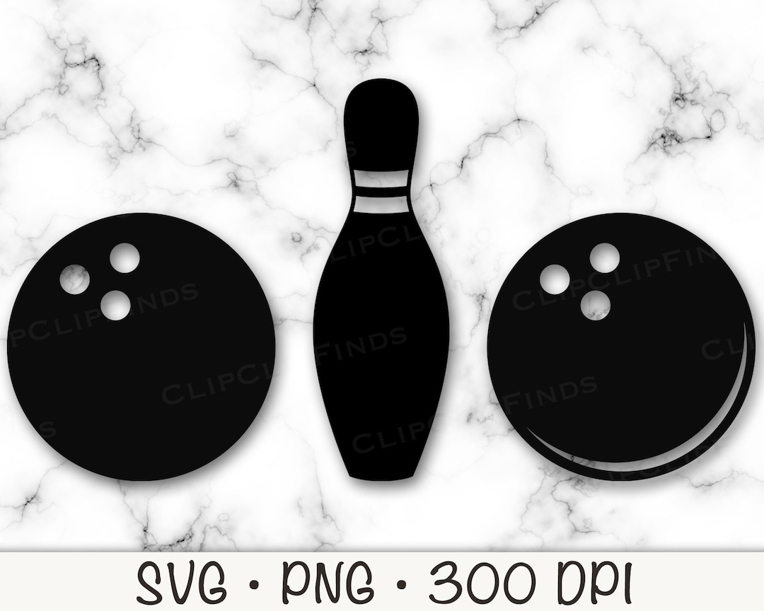 Bowling Pin SVG, Bowling Ball SVG, Bowling Silhouette, Bowling PNG ...