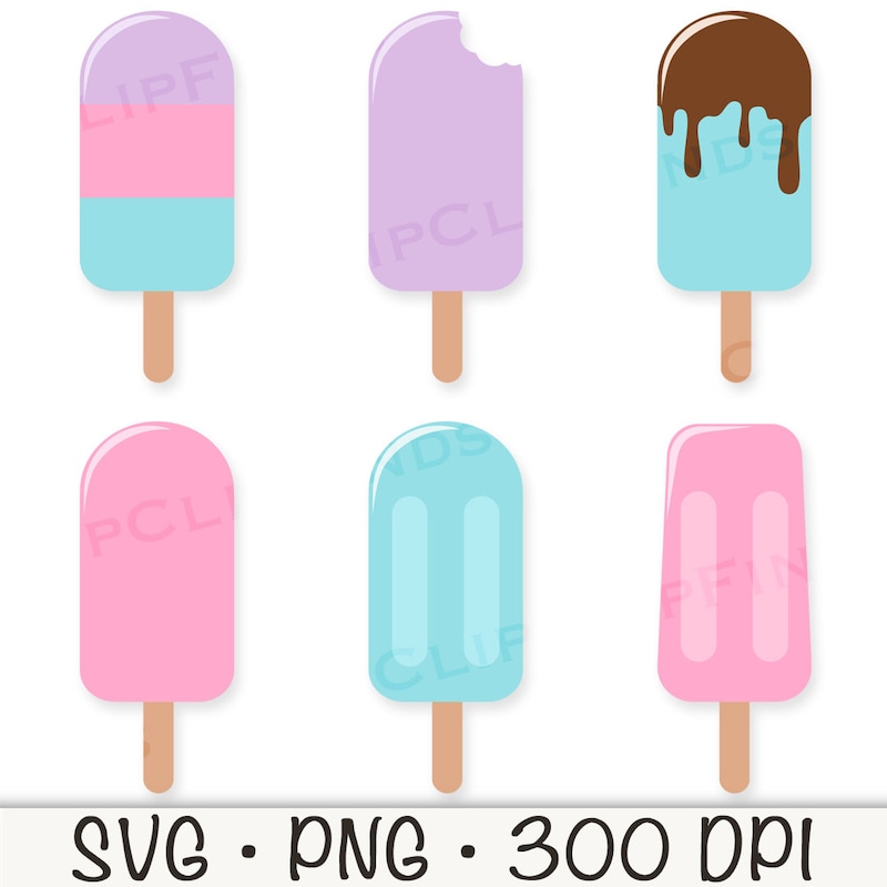 Popsicle Clipart - Etsy