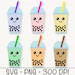 Boba Tea SVG, Cute Kawaii Boba Tea PNG, Bubble Tea Clipart, Bubble Tea ...