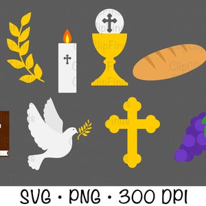 First Communion Bundle SVG PNG Instant Digital Download - Etsy