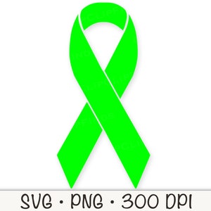 Green Celiac Awareness Ribbon SVG Vector Cut File, PNG Transparent ...