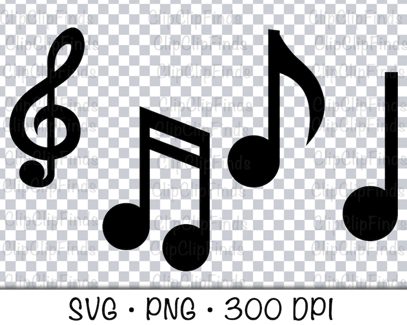 Musical Notes SVG Vector Cut Files Musical Notes PNG - Etsy