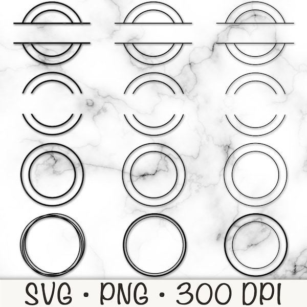 Split Circle Logo - Etsy