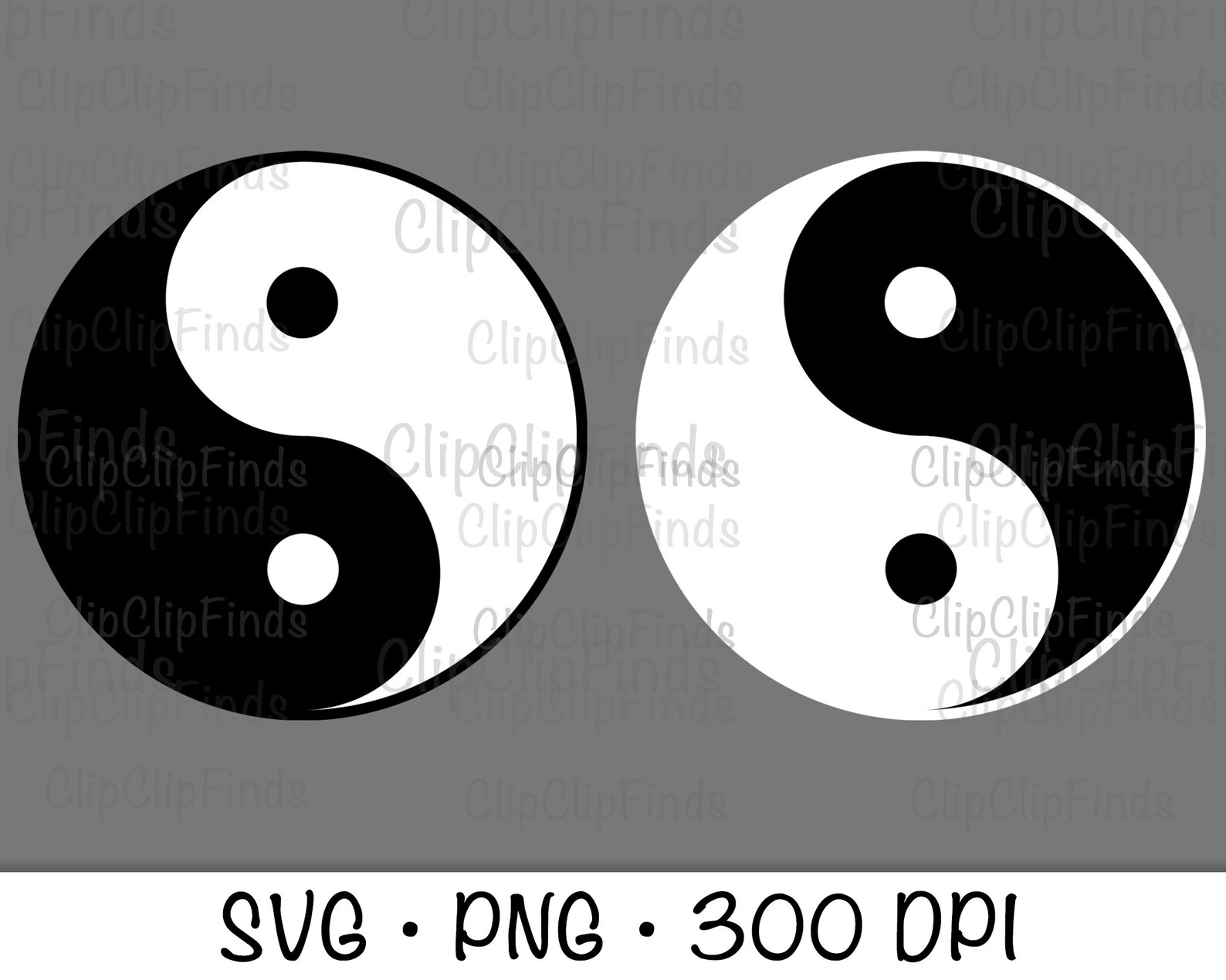 Ying Yang SVG PNG Clipart Instant Digital Download - Etsy