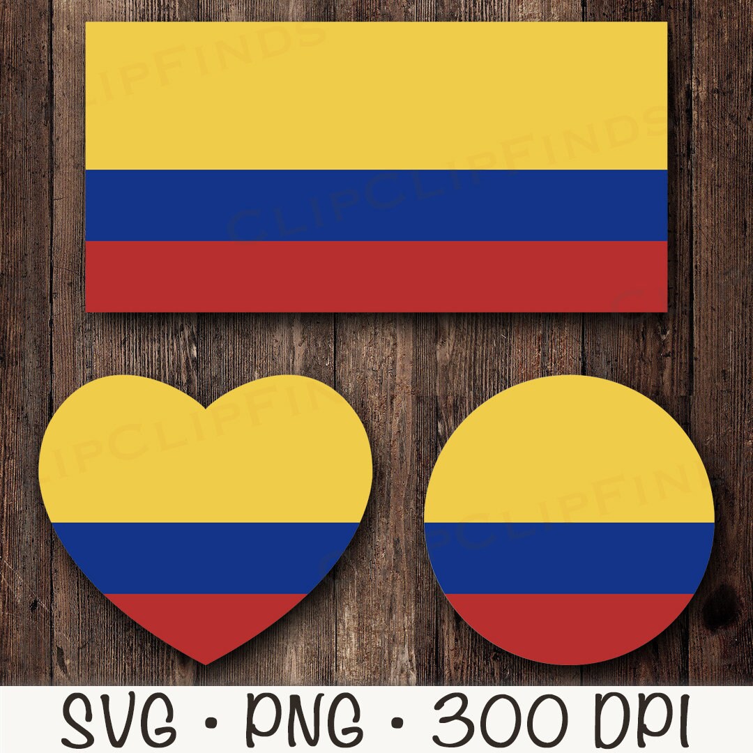 Colombian Flag SVG, Colombian Flag Heart SVG, Colombian Flag Circle ...