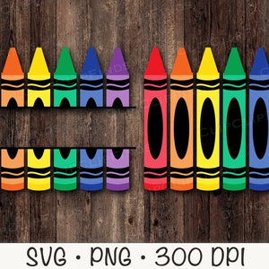 Crayon Split Monogram SVG Vector File and PNG Transparent Background ...