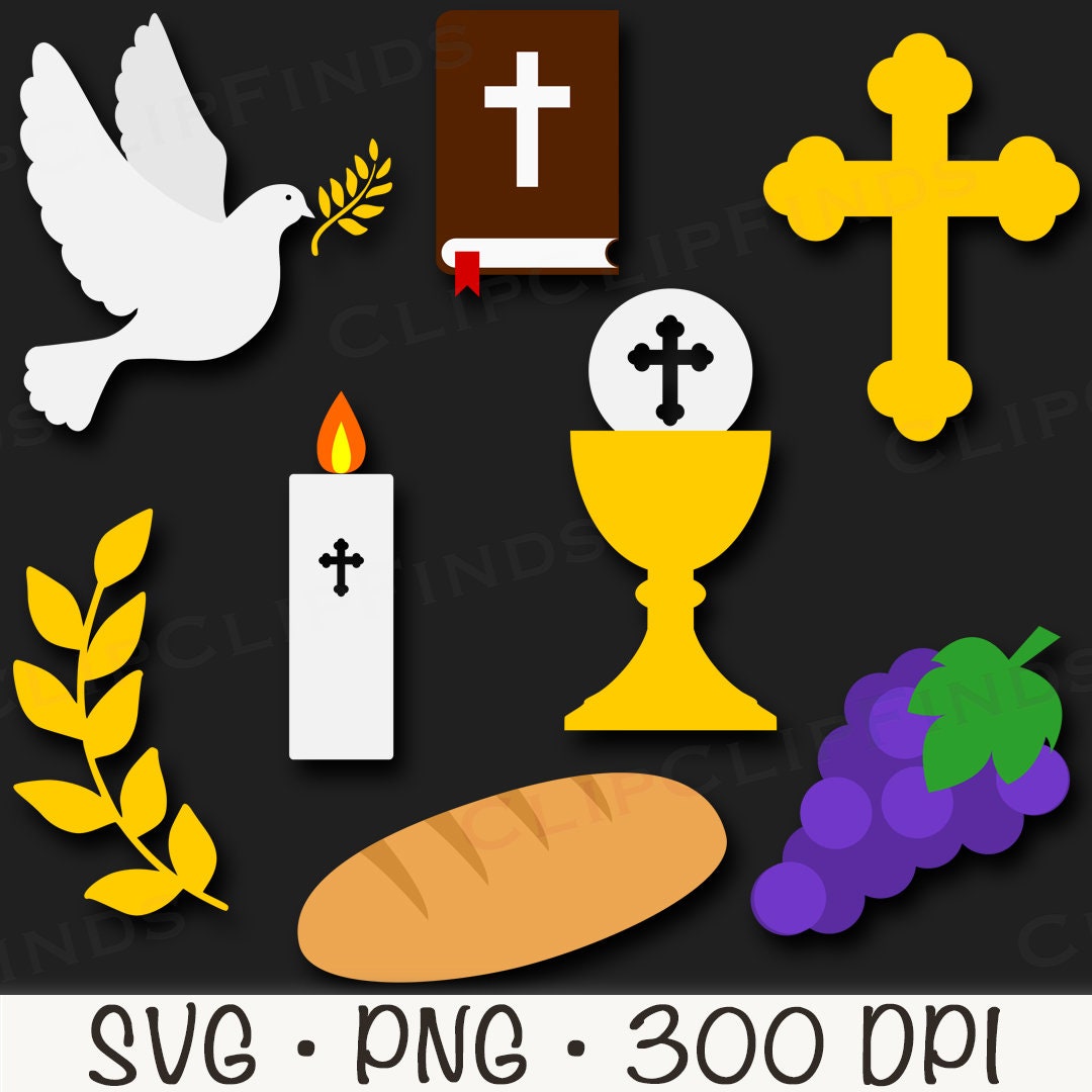 First Communion Bundle, SVG PNG, Instant Digital Download - Etsy
