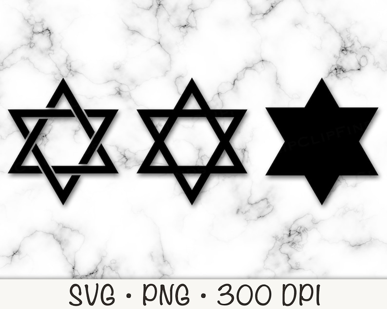Star of David SVG PNG: Jewish Outline Clipart (digital Download) - Etsy ...