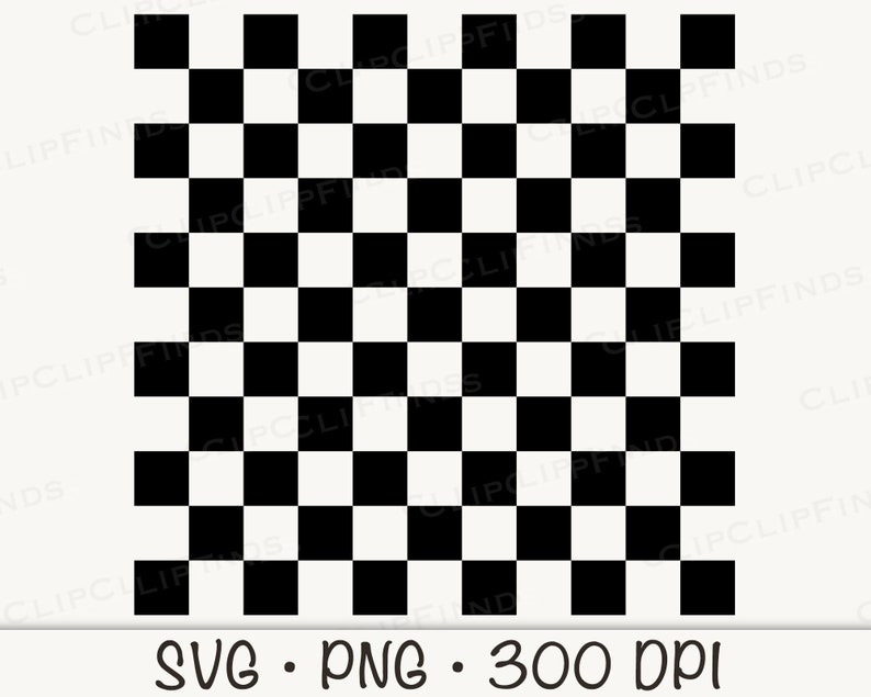 Checkerboard Pattern SVG PNG Transparent Background Instant - Etsy
