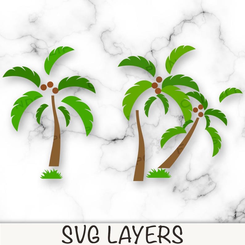 Coconut Palm Tree, SVG PNG, Tropical Tree, Vacation, Island, Hawaii ...