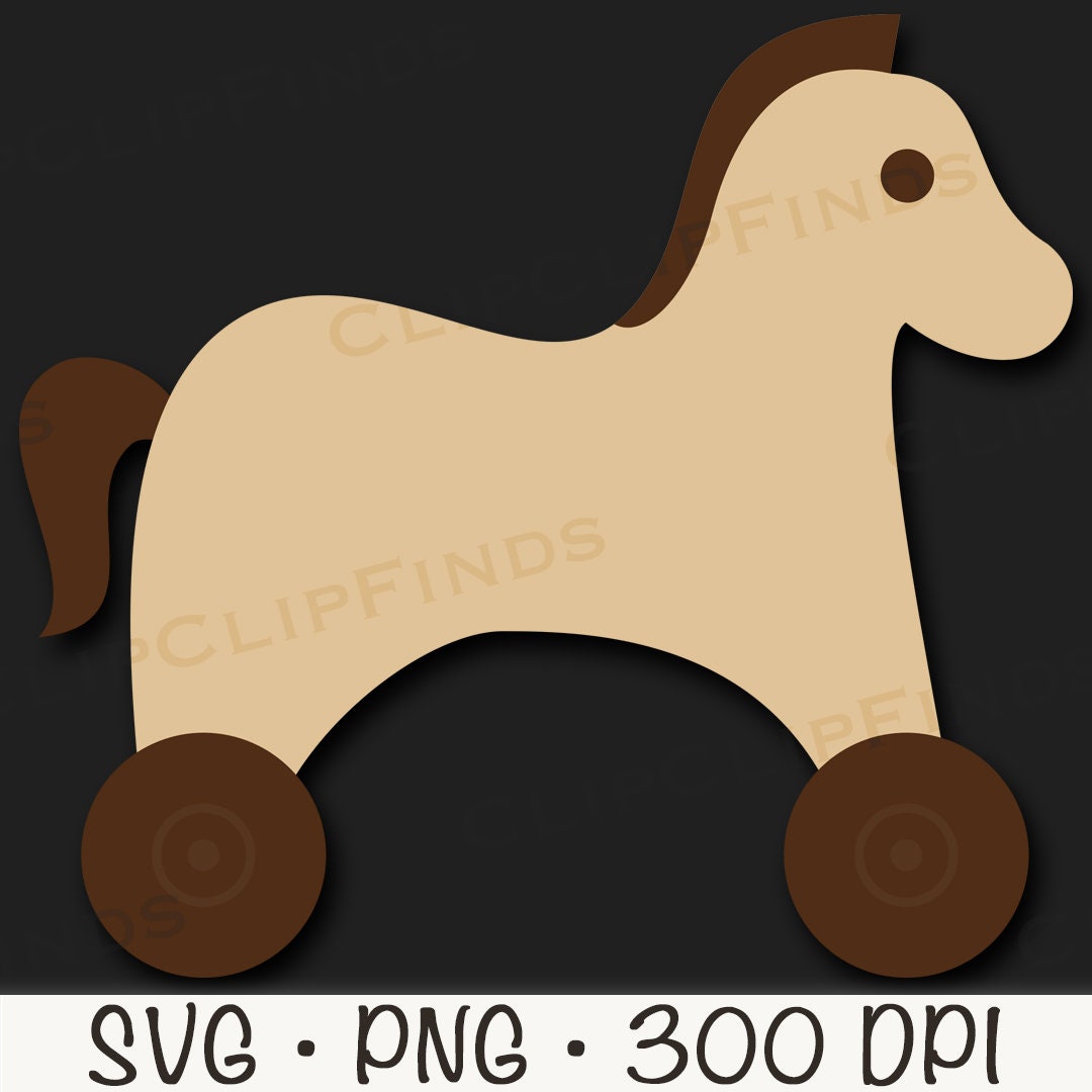 Rocking Horse SVG, Wooden Rocking Toy Horse Clip Art, Wooden Toy Horse ...