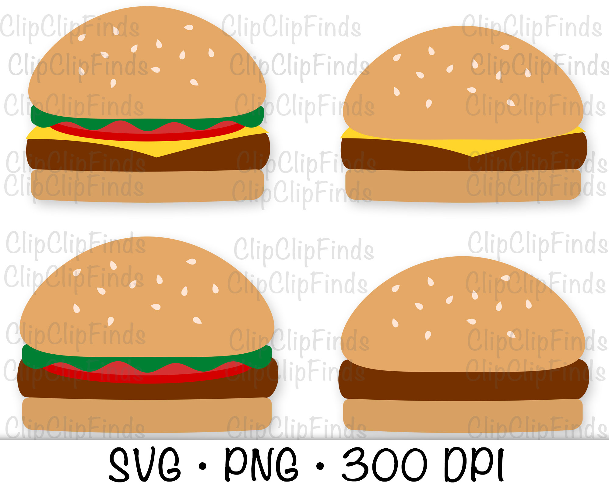 Einfacher Hamburger Clipart