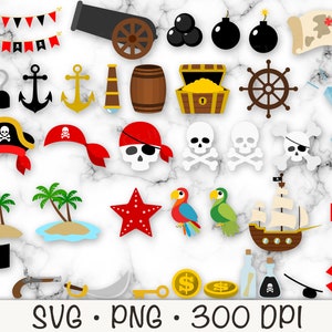 Pirate Clip Art, Pirate SVG, Pirate PNG, Cute Pirate Clip Art, Instant ...