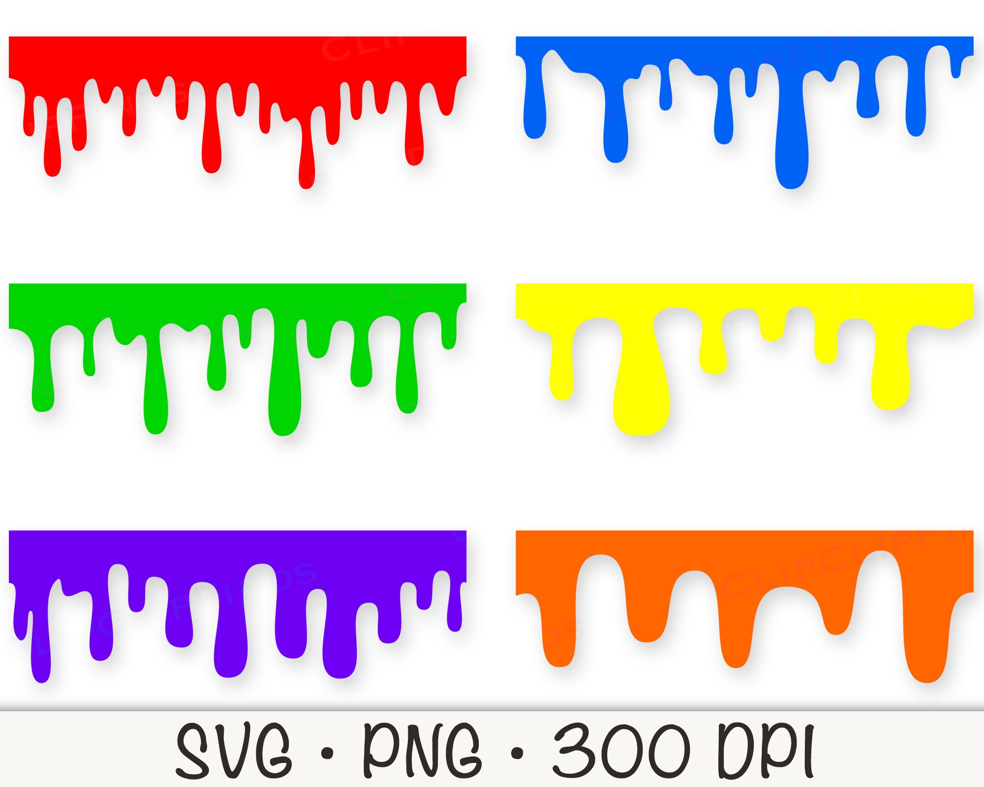Paint Drip SVG, Paint Drip Clipart, Dripping Borders, Paint Drip PNG ...