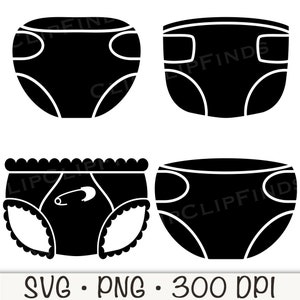 Diaper SVG, Diaper Silhouette SVG, Diaper PNG, Diaper Clipart, Baby ...