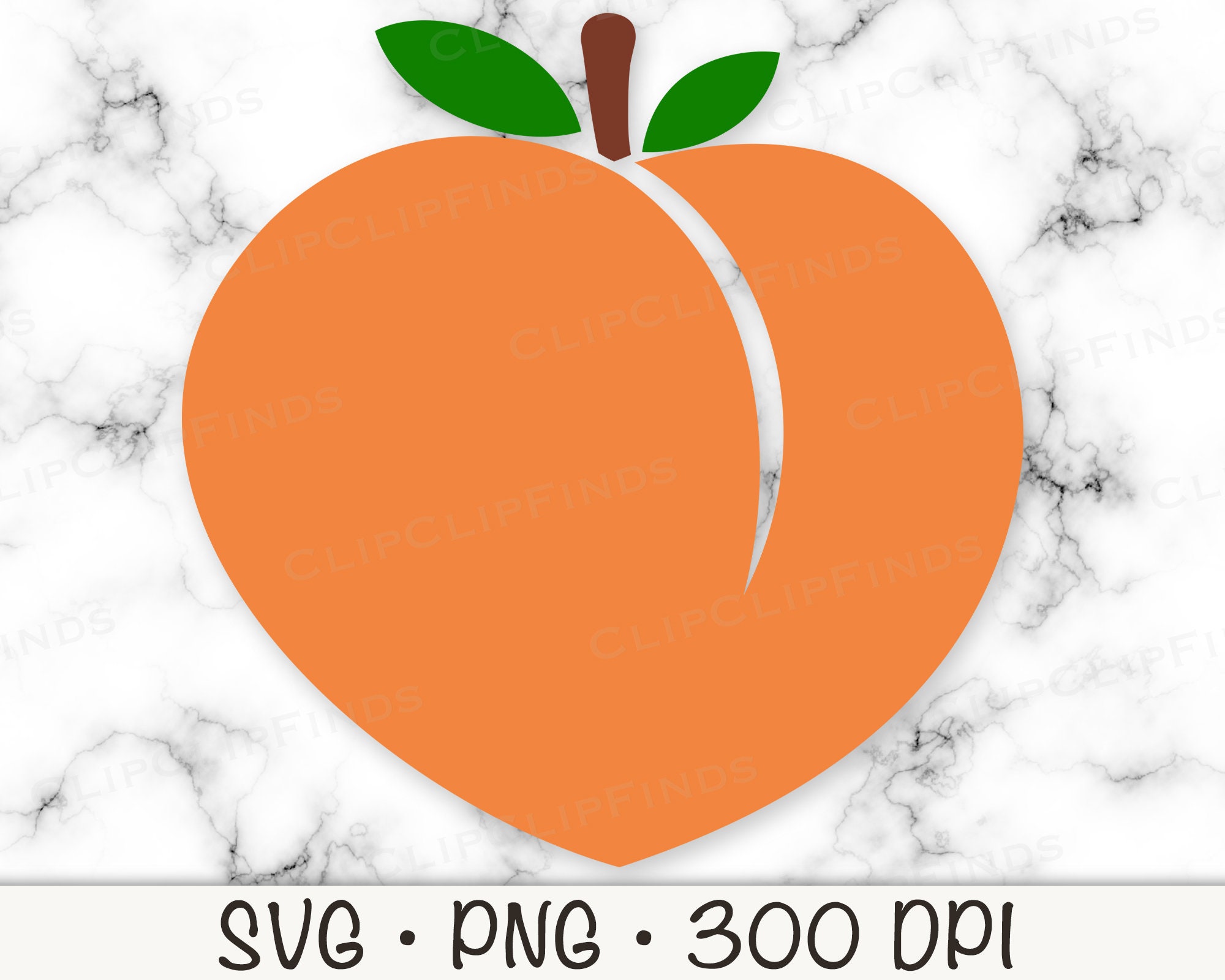 Buy Peach SVG Vector Cut File Peach PNG Transparent Background Online ...