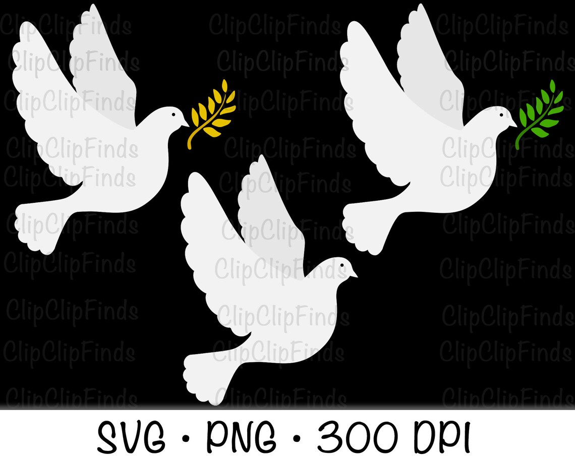 Flying Dove With Branch Bundle Peace Dove Confirmation - Etsy