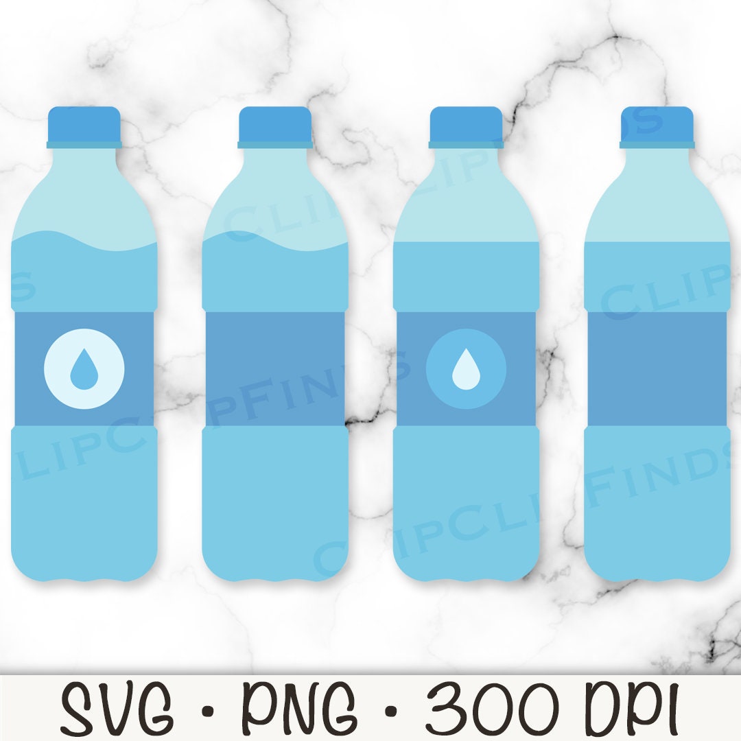 Water Bottle SVG, Water Bottle PNG, Water Bottle Clipart, Digital ...