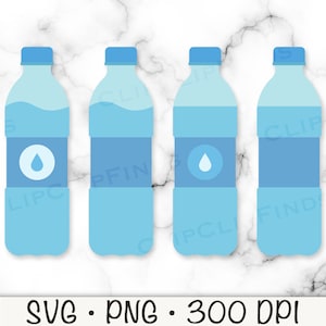 Water Bottle SVG, Water Bottle PNG, Water Bottle Clipart, Digital ...