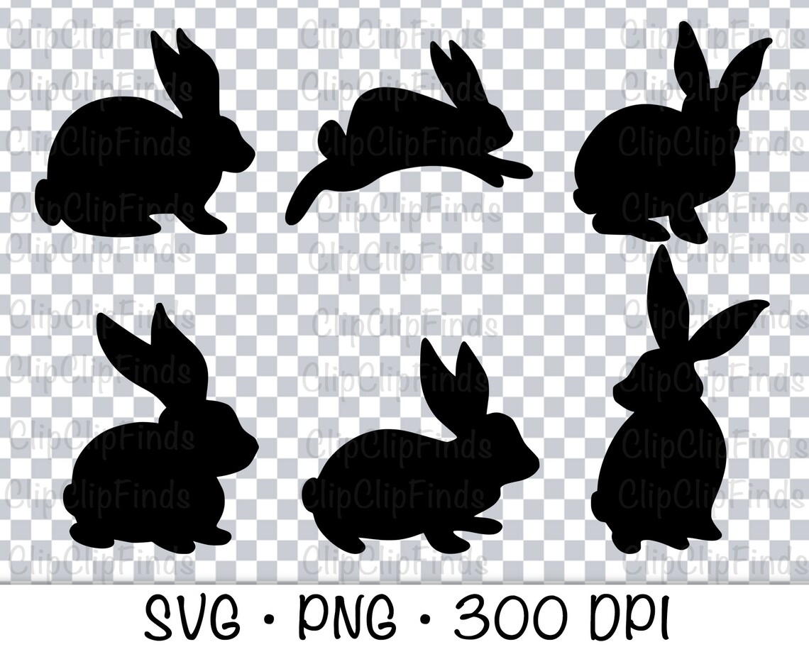 Rabbit SVG Rabbit Silhouette Easter SVG Rabbit PNG Bunny - Etsy