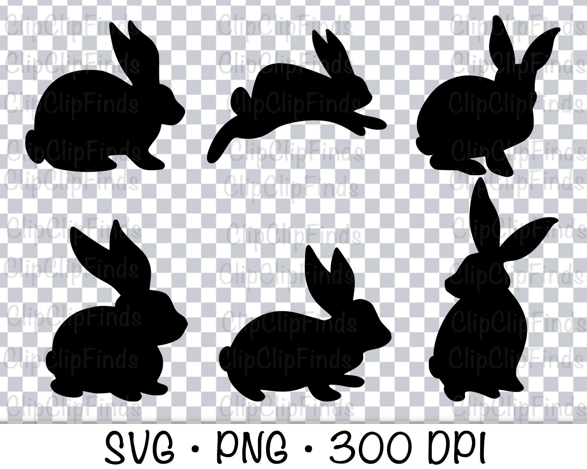 Rabbit SVG Rabbit Silhouette Easter SVG Rabbit PNG Bunny - Etsy