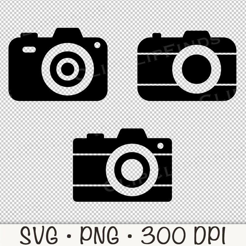 Camera SVG, PNG, Clipart, Bundle Pack, Icon, Silhouette, DLSR ...