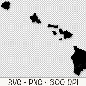 Hawaiian State Map SVG, Hawaii SVG, Hawaii Map, Hawaii Archipelago ...